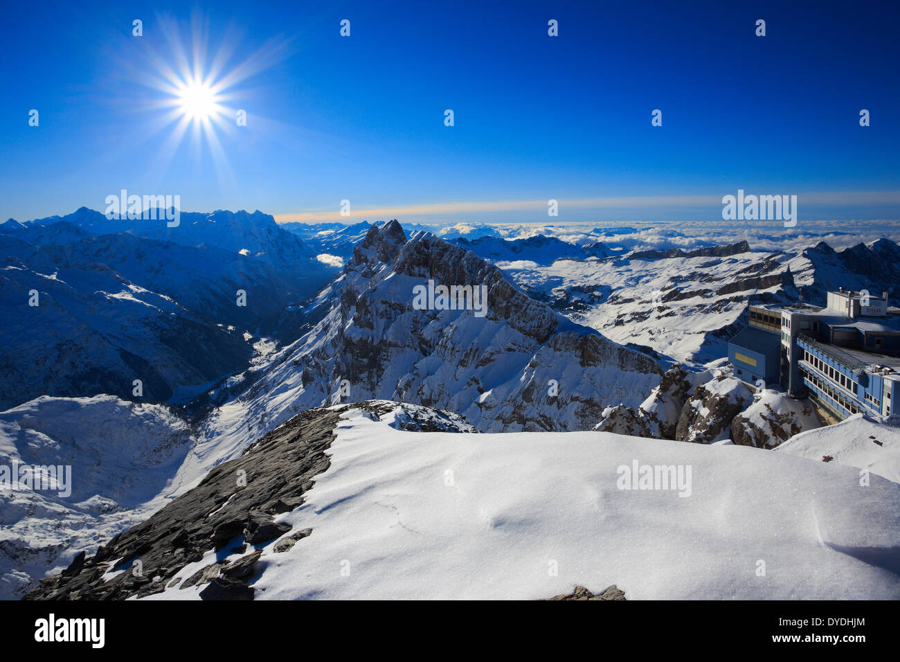 Alps view Titlis mountain mountain panorama mountains mountain ...