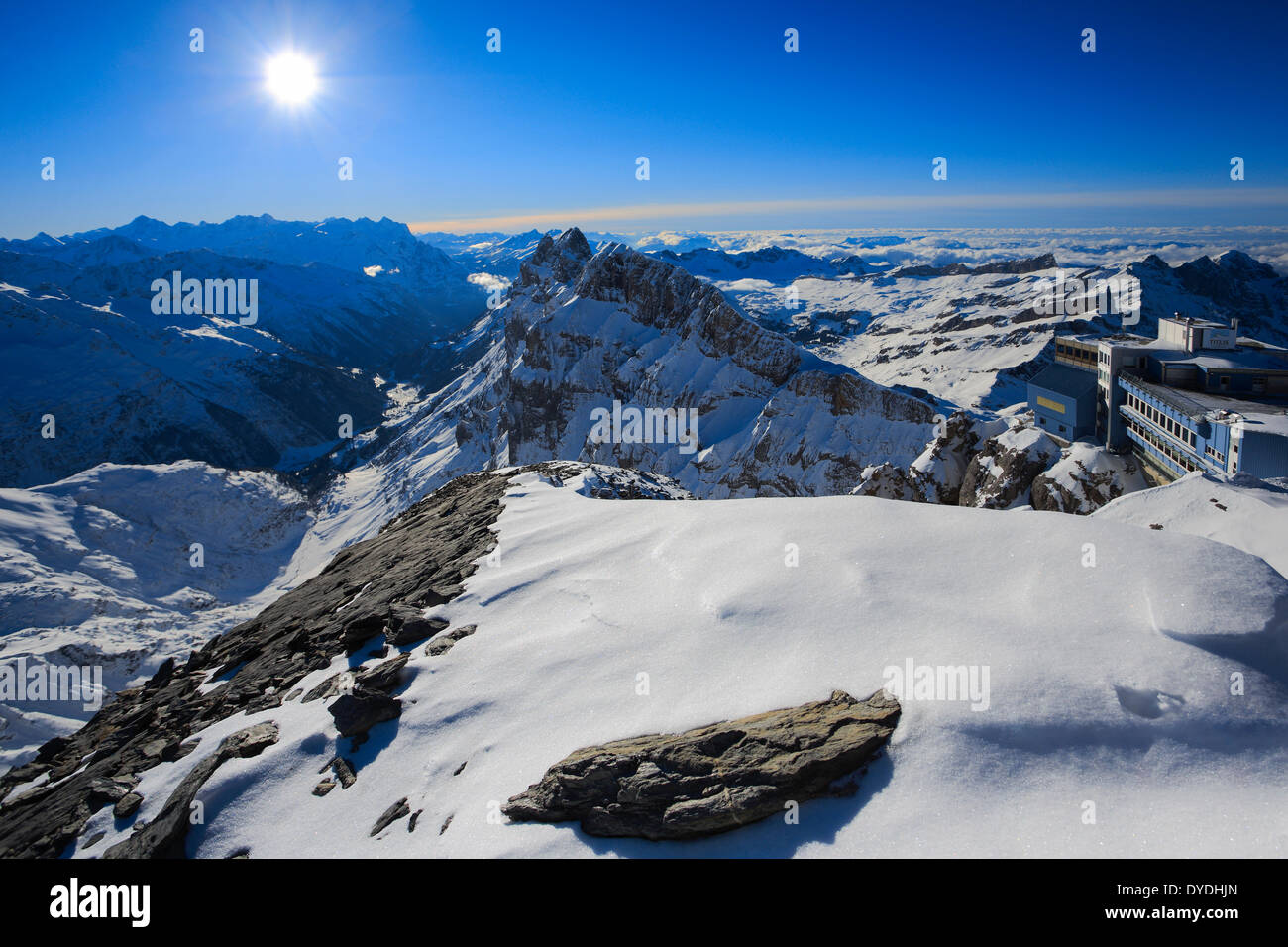 Alps view Titlis mountain mountain panorama mountains mountain ...