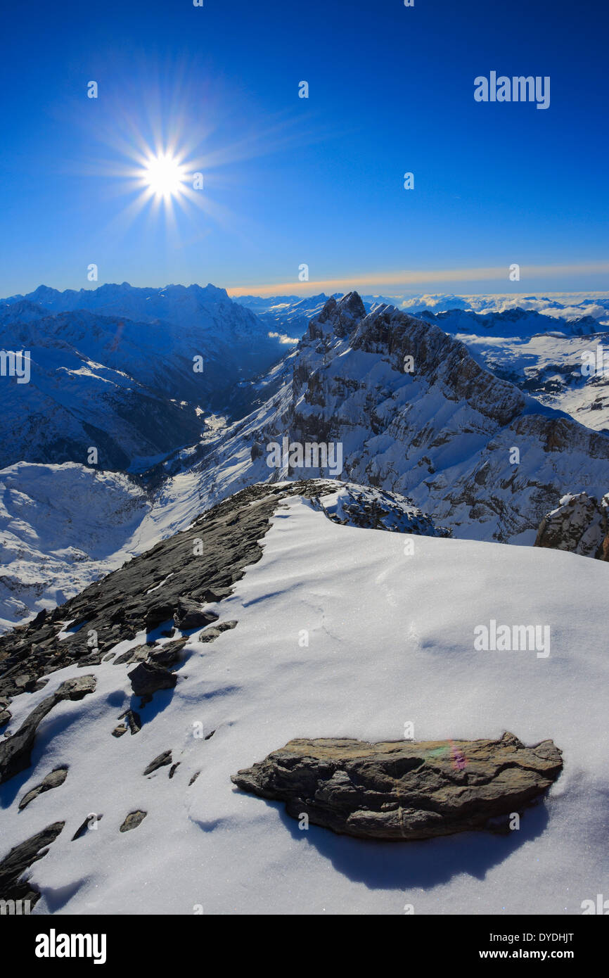 Alps view Titlis mountain mountain panorama mountains mountain ...