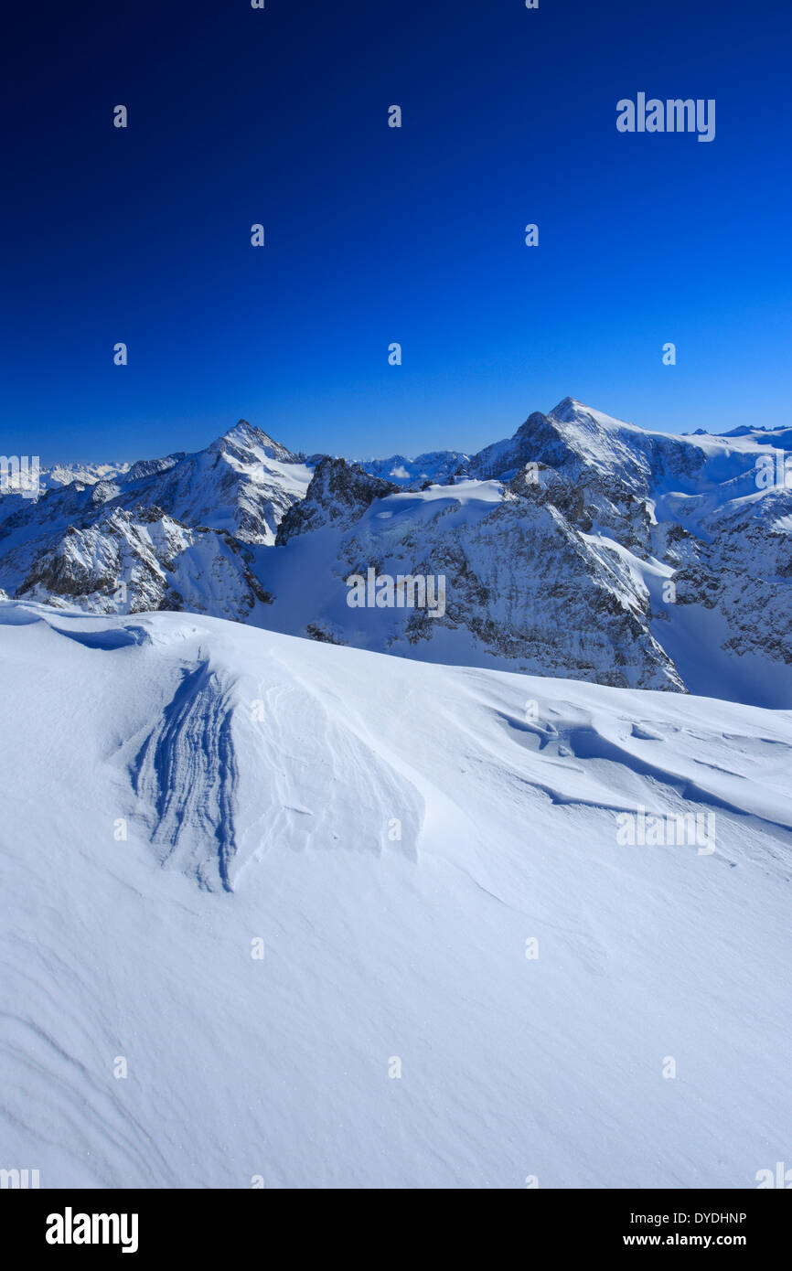 Alps view Titlis mountain mountain panorama mountains Fleckistock ...