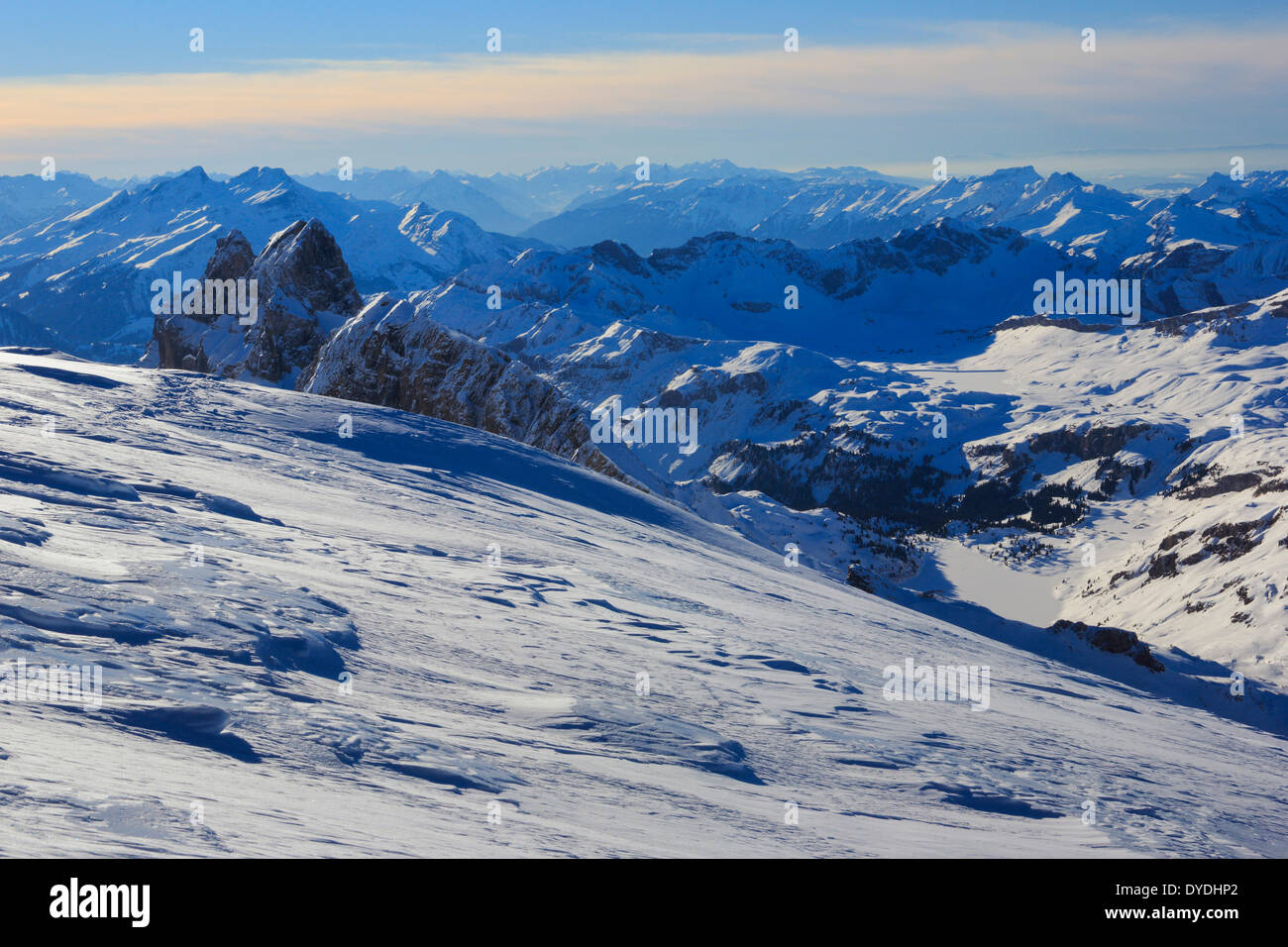 Alps view Titlis mountain mountain panorama mountains Bernese Alps ...