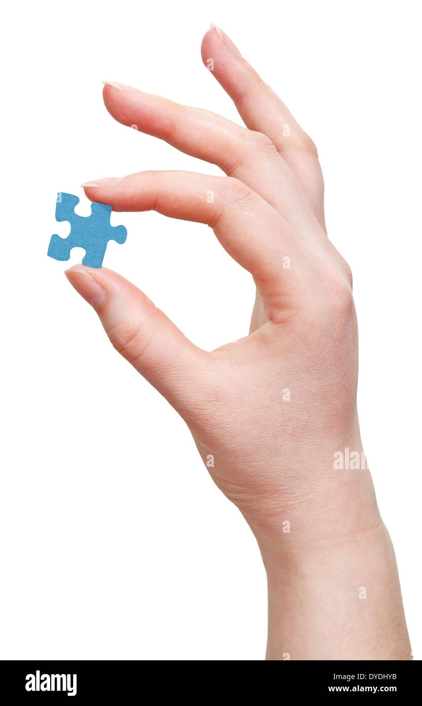 female arm with puzzle piece isolated on white background Stock Photo ...