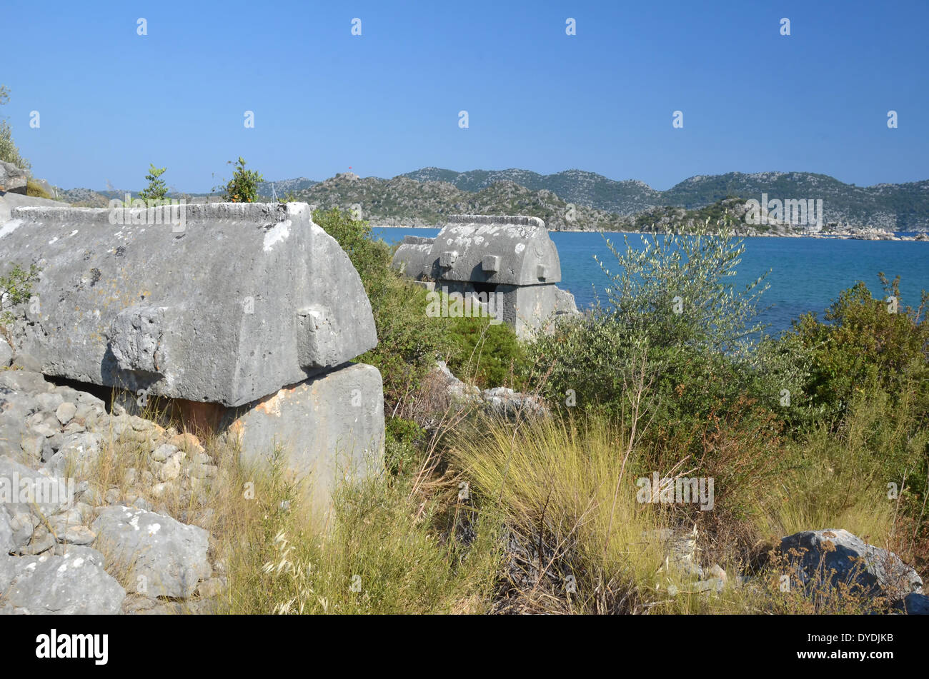 apollonia Lycia turkey byzantine Greek roman ancient necropolis sea ...