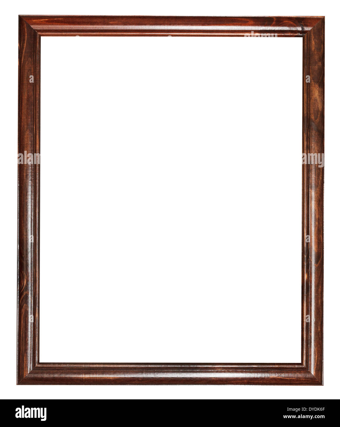 vertical narrow vintage dark brown wooden picture frame with cut out ...