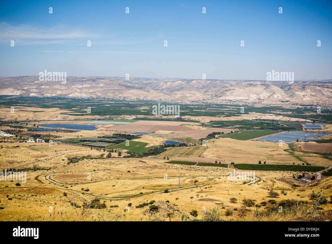 View over the Jordan Valley seen from the Belvoir crusader fortress ...