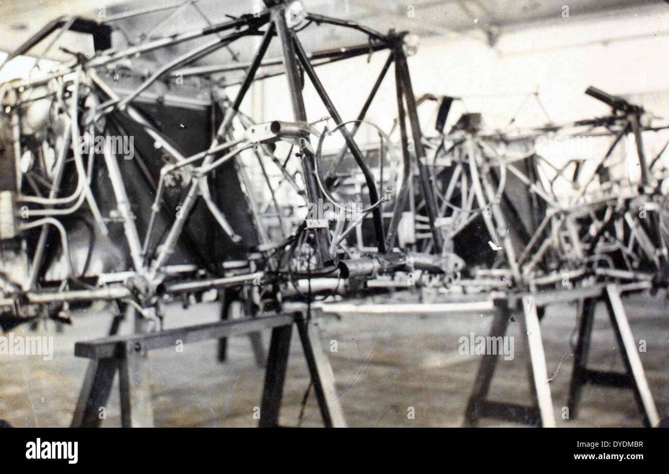 This photograph from the George Arnold Collection shows early aircraft ...