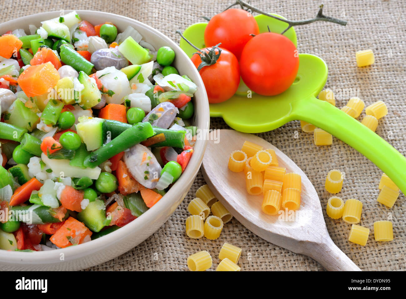 Minestrone pasta hi-res stock photography and images - Alamy