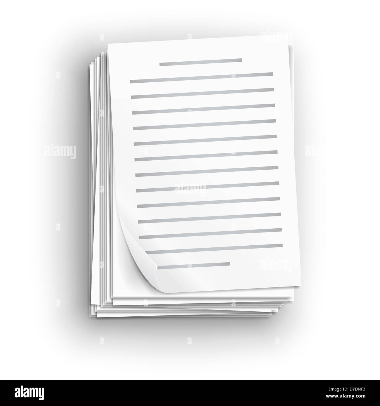 Paper sheet icons Stock Photo - Alamy