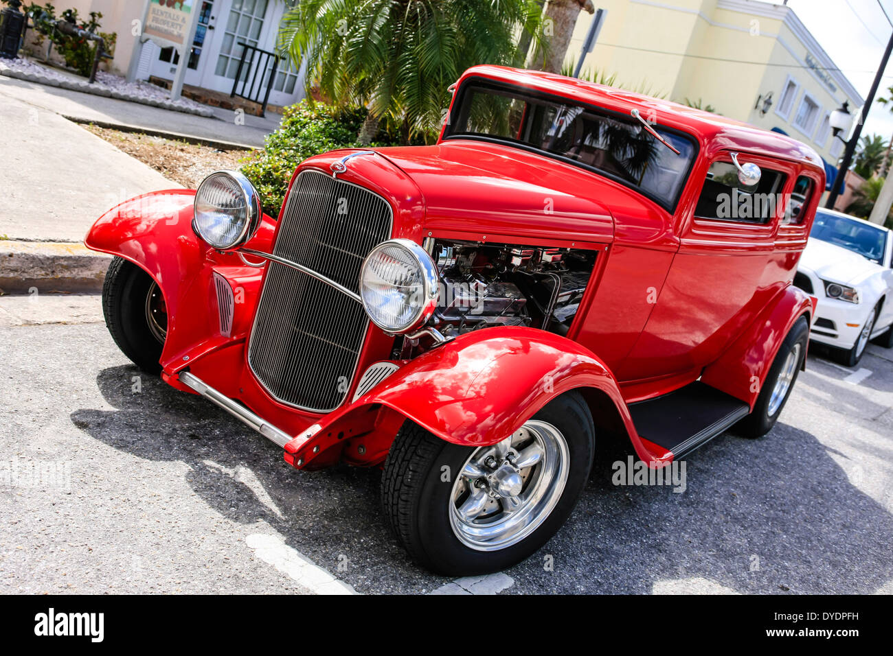 Red Ford Hot Rod Coupe Stock Photos & Red Ford Hot Rod Coupe Stock ...