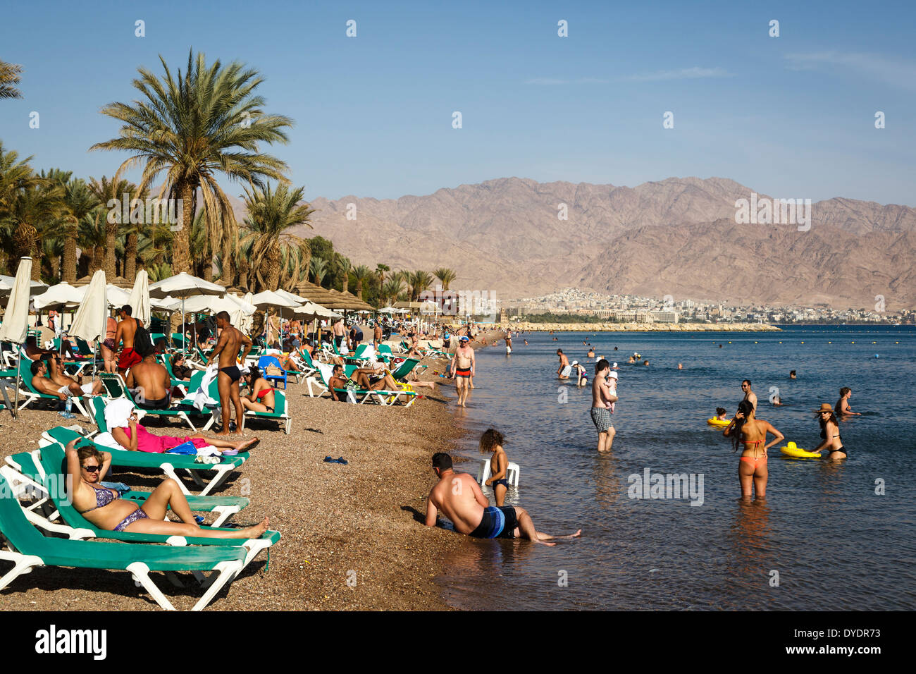 People at the beach in Eilat, Israel Stock Photo - Alamy