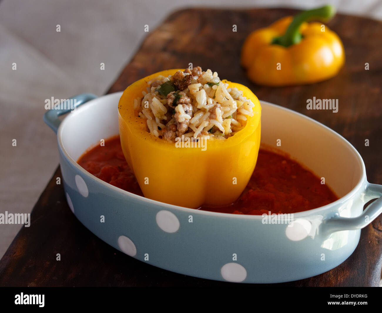 Rice stuffed peppers Stock Photo - Alamy