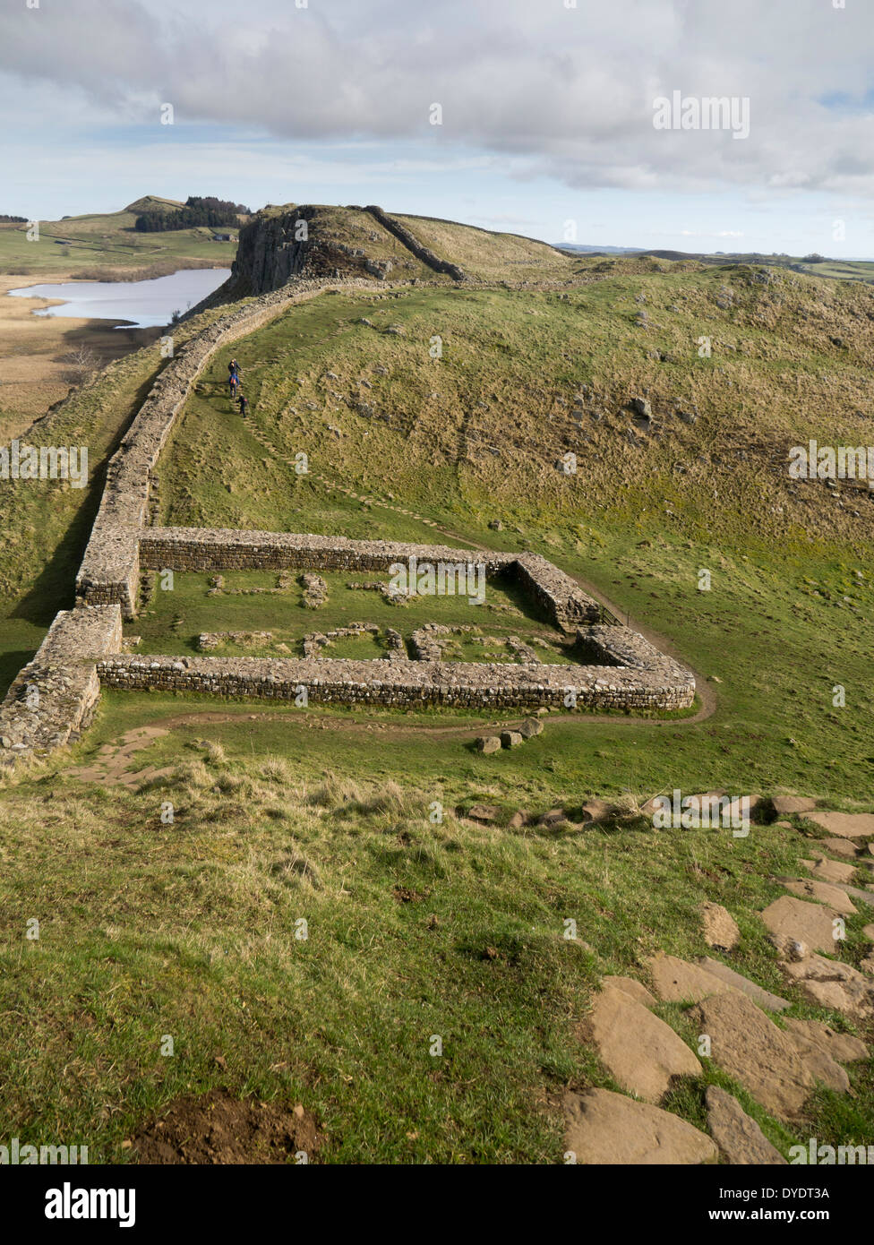 A Roman Fort, Milecastle 39 (Castle Nick) on Peel Crags, Hadrian's Wall ...