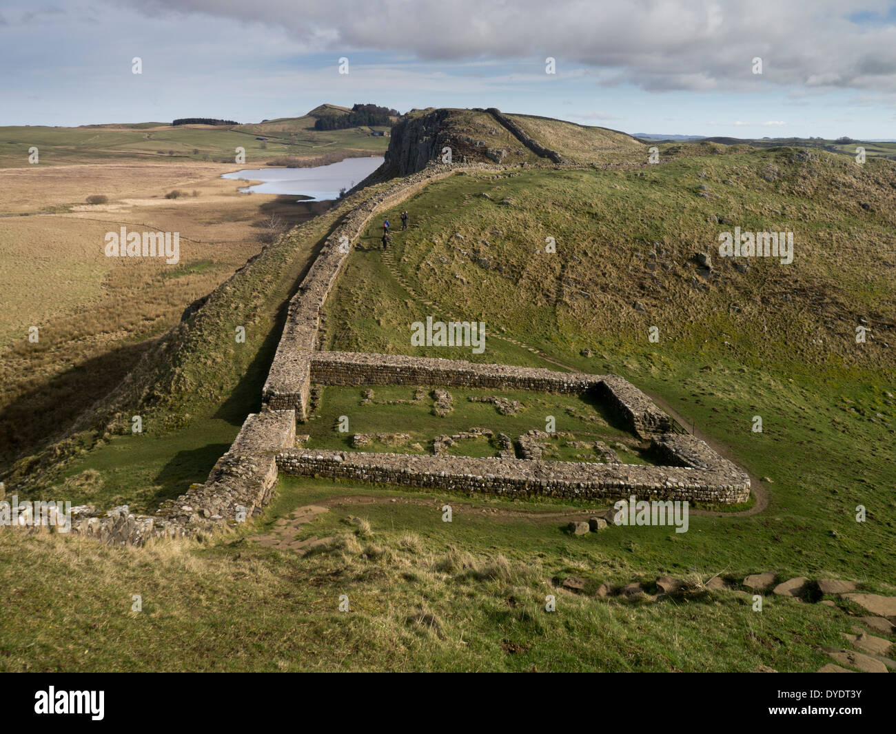 A Roman Fort, Milecastle 39 (Castle Nick) on Peel Crags, Hadrian's Wall ...
