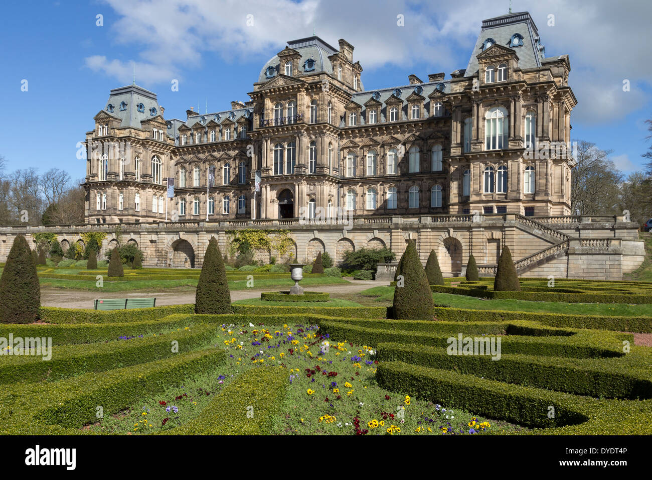 The Bowes Museum in the Spring Barnard Castle Teesdale County Durham UK ...