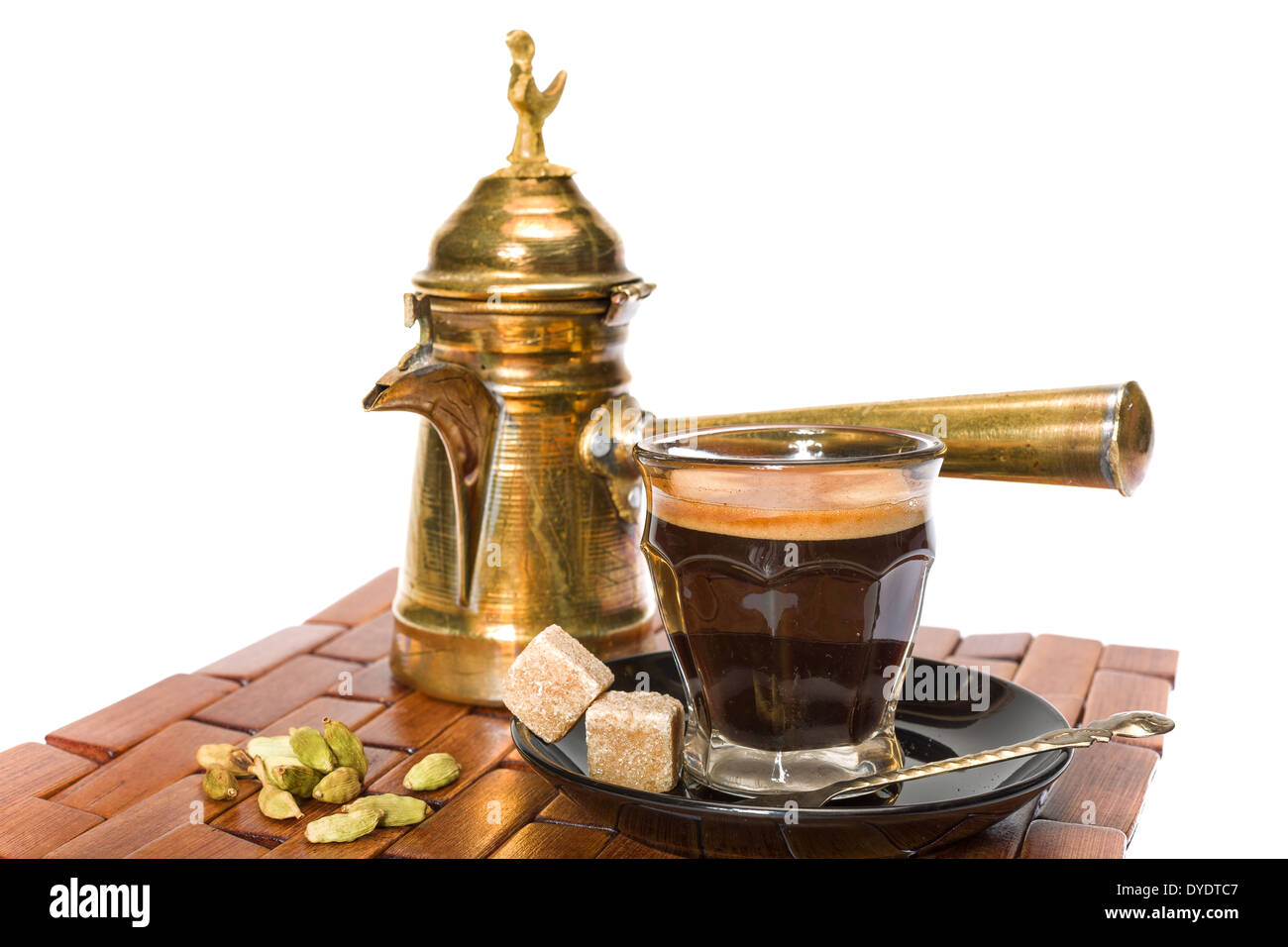 Traditional Turkish coffee served with coriander seeds Stock Photo - Alamy