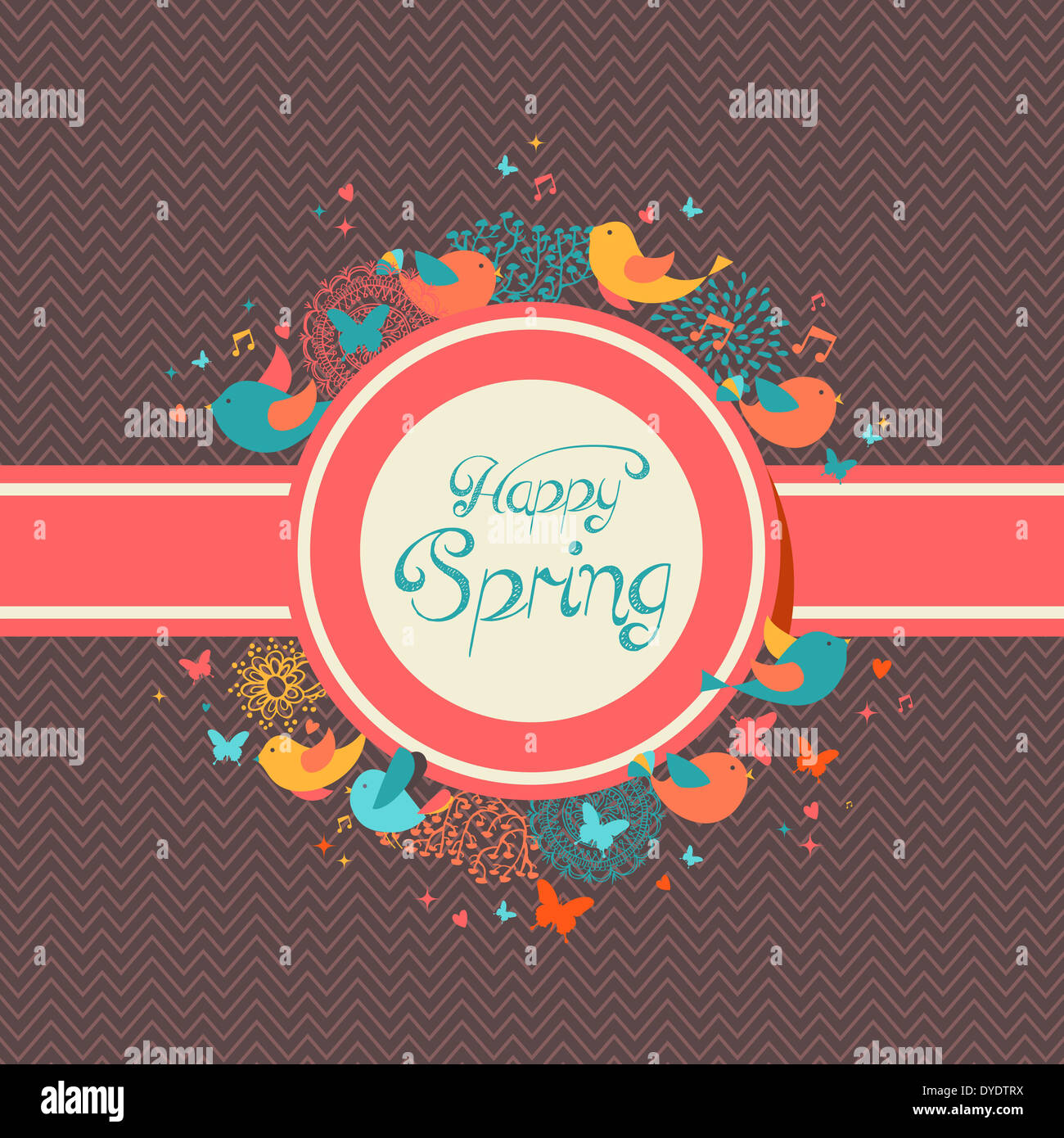 Vintage spring card hi-res stock photography and images - Alamy