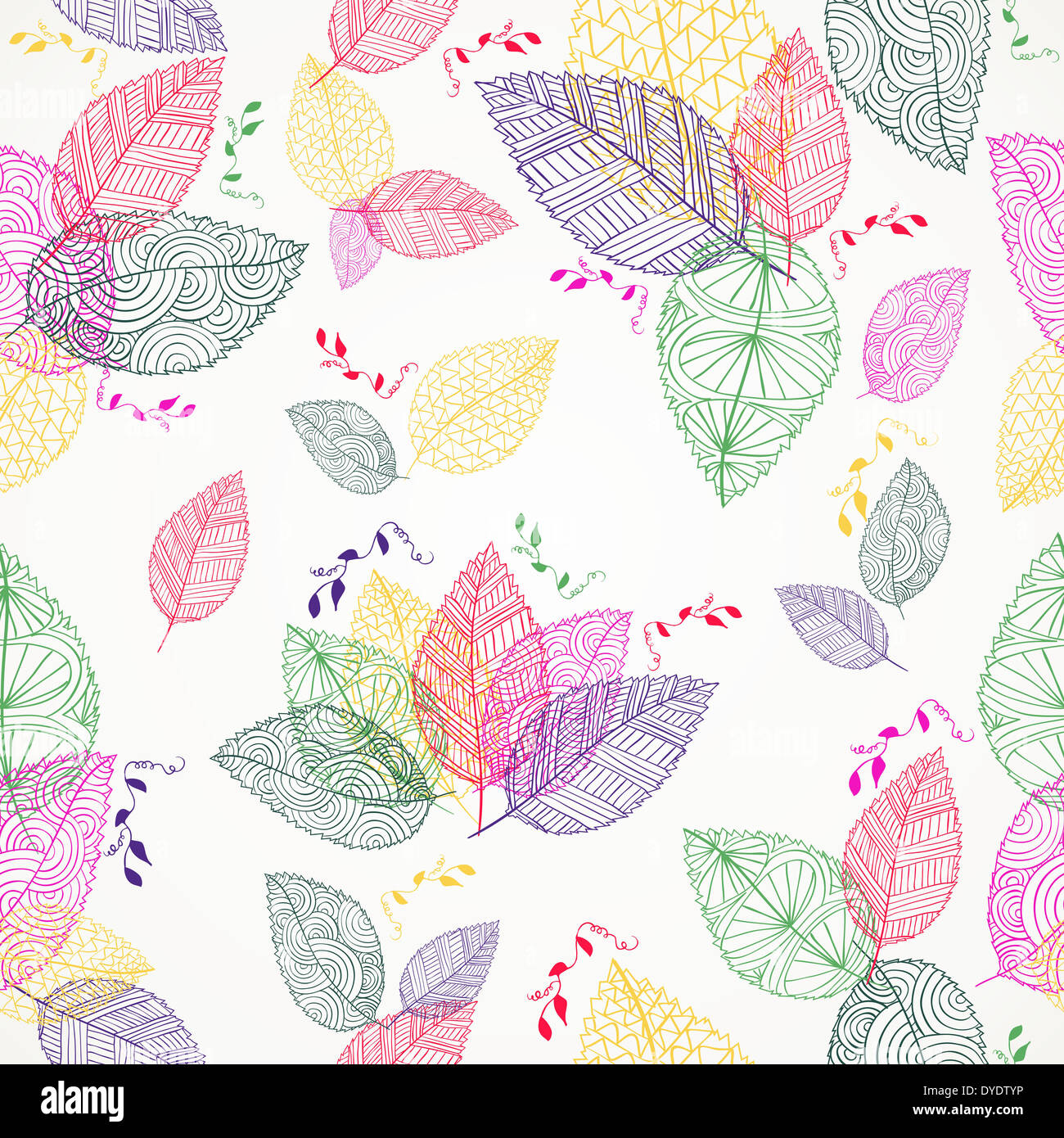 Colorful tree leaves seamless pattern design. EPS10 vector Stock Photo ...