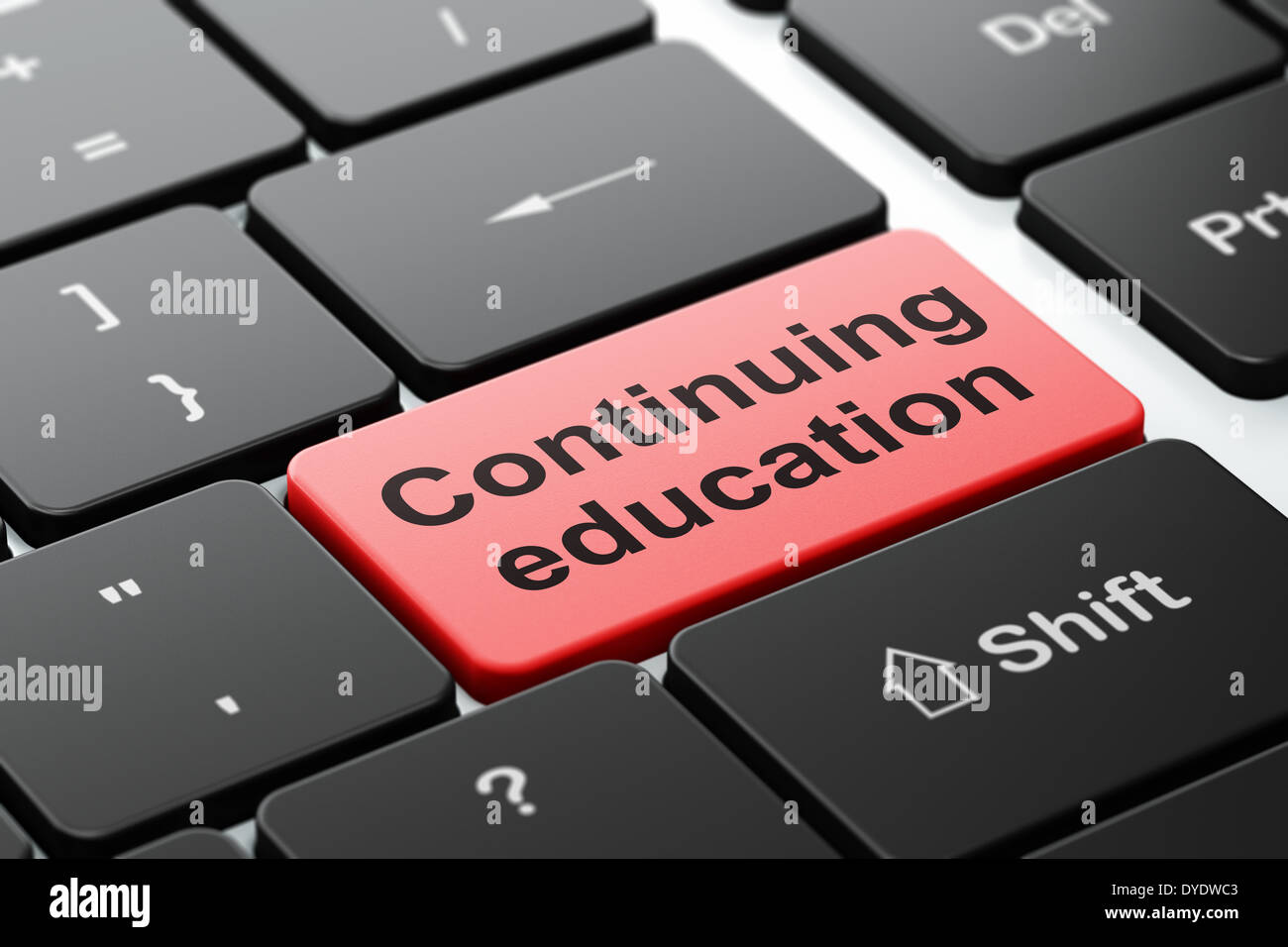 Education concept: Continuing Education on computer keyboard background ...