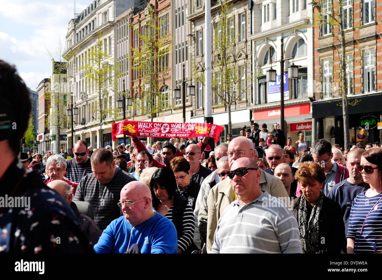 Nottingham, UK,15th April 2014.The people of Nottingham and Forest ...