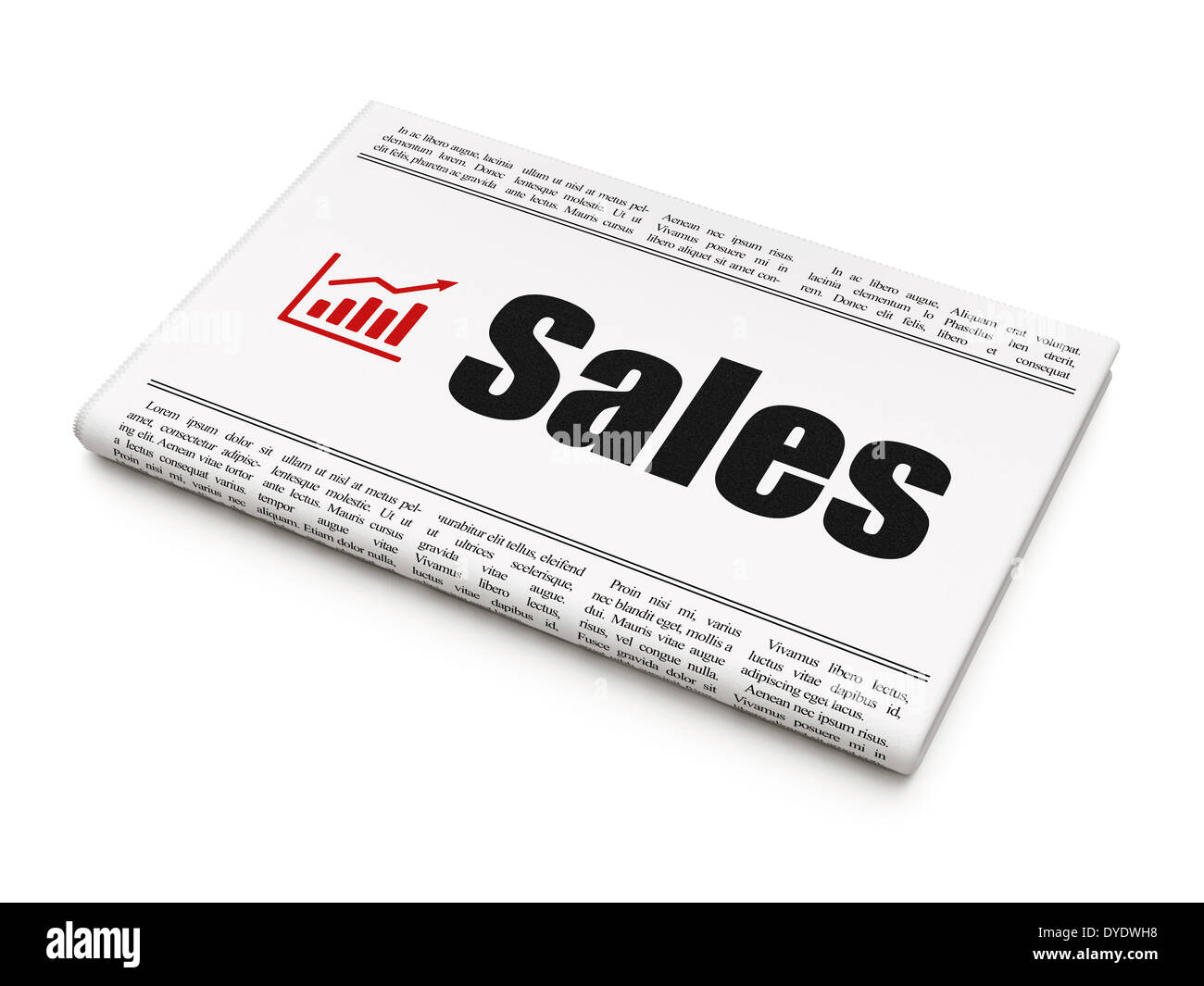 Marketing concept: newspaper with Sales and Growth Graph Stock Photo ...