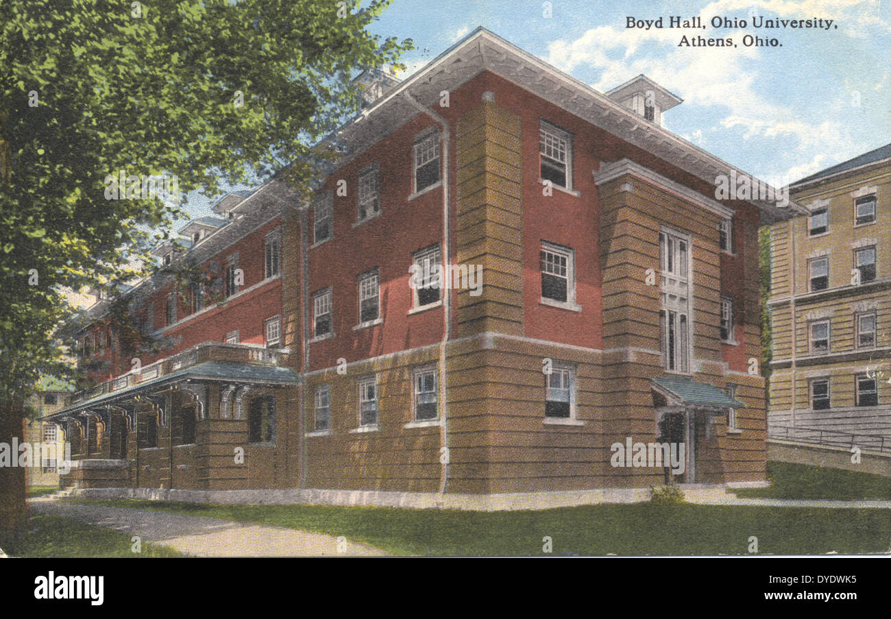 A photograph of Boyd Hall, a historic dormitory building at Ohio ...