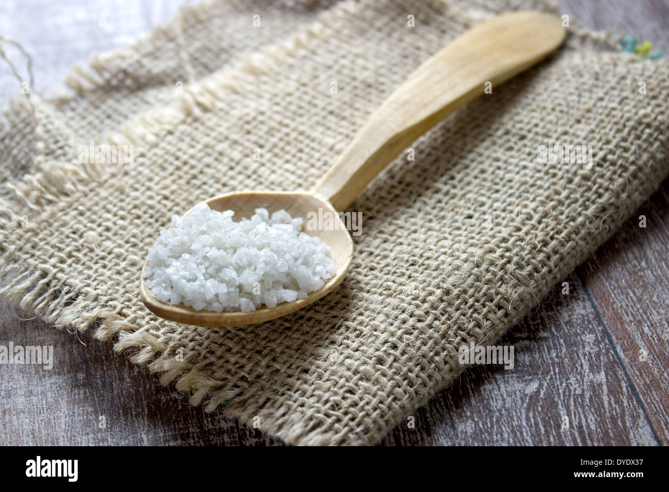 Salt in spoon hi-res stock photography and images - Alamy