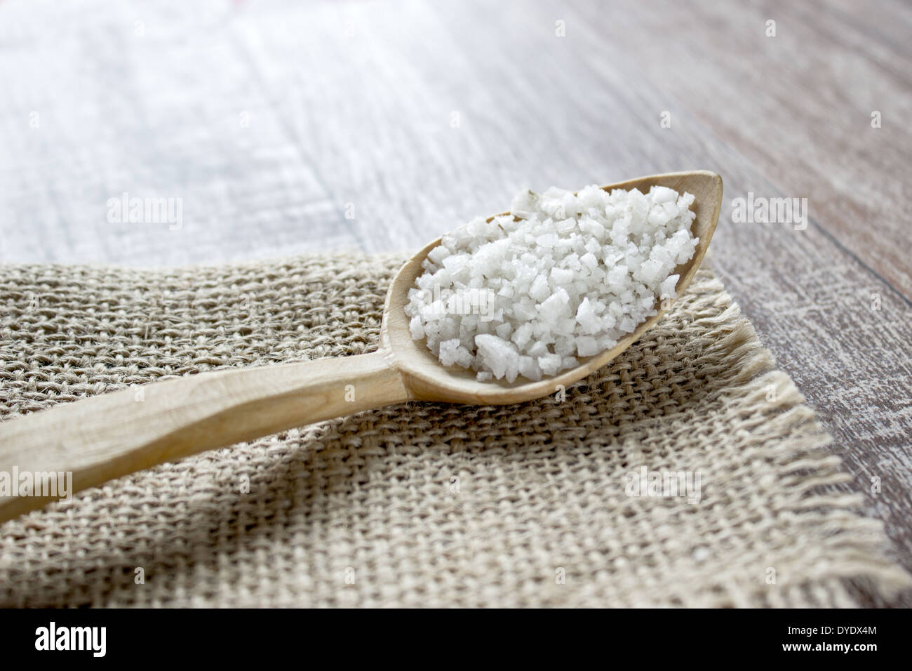 Salt in spoon hi-res stock photography and images - Alamy