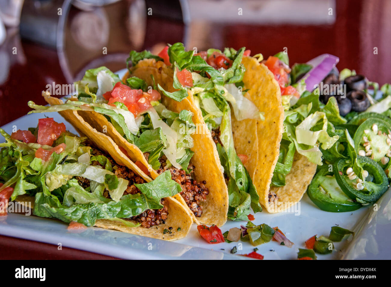 quinoa tacos with jalapeños Stock Photo - Alamy
