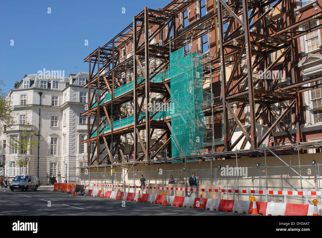 London, UK. 14 April 2014,A construction worker was killed as a partial ...