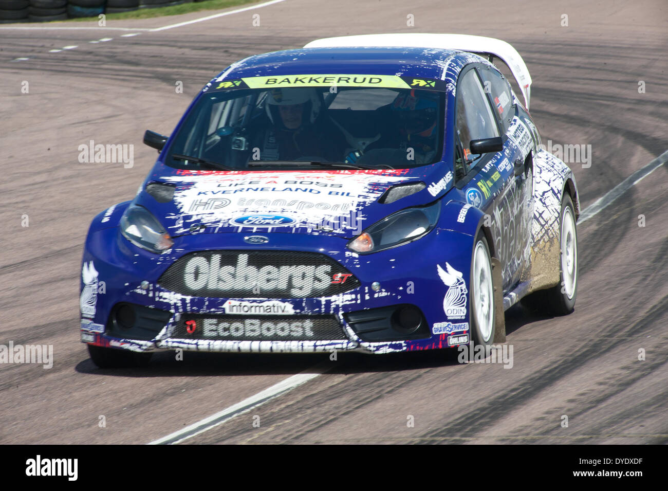 Ford fiesta ST world Rally cross car driven by Bakkerud Stock Photo - Alamy