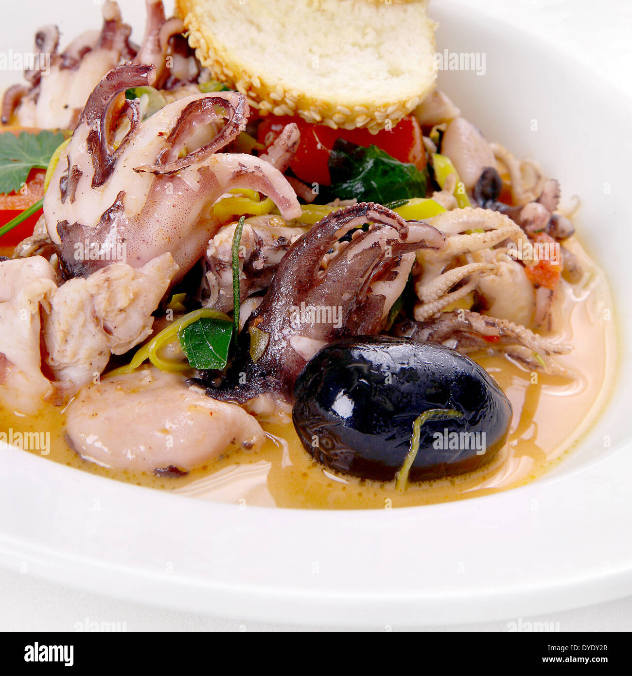 Seafood meal shellfish bread hi-res stock photography and images - Alamy