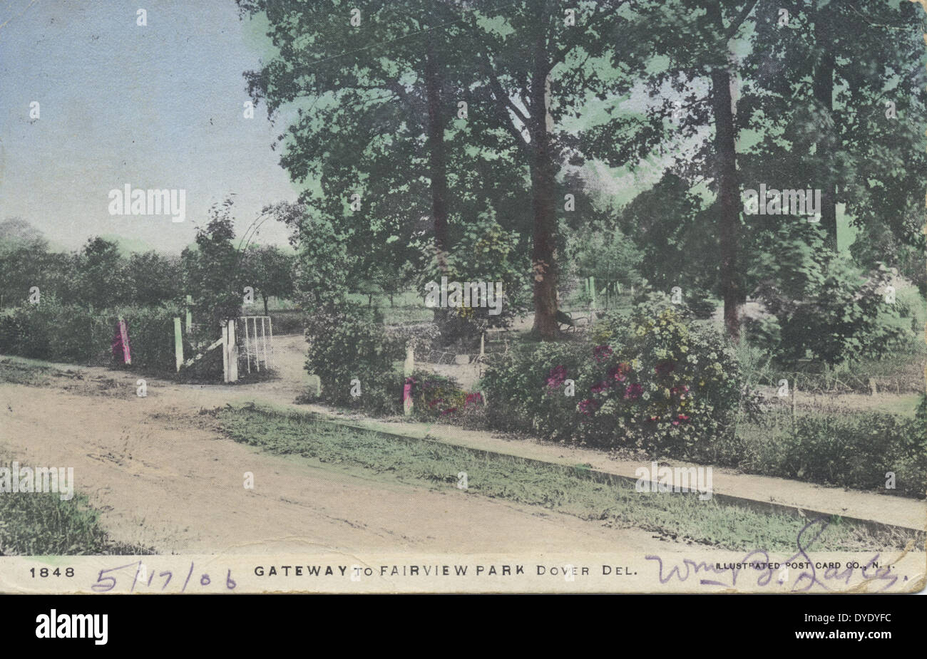 This image shows the gates to Fairview Park in Dover, Delaware ...