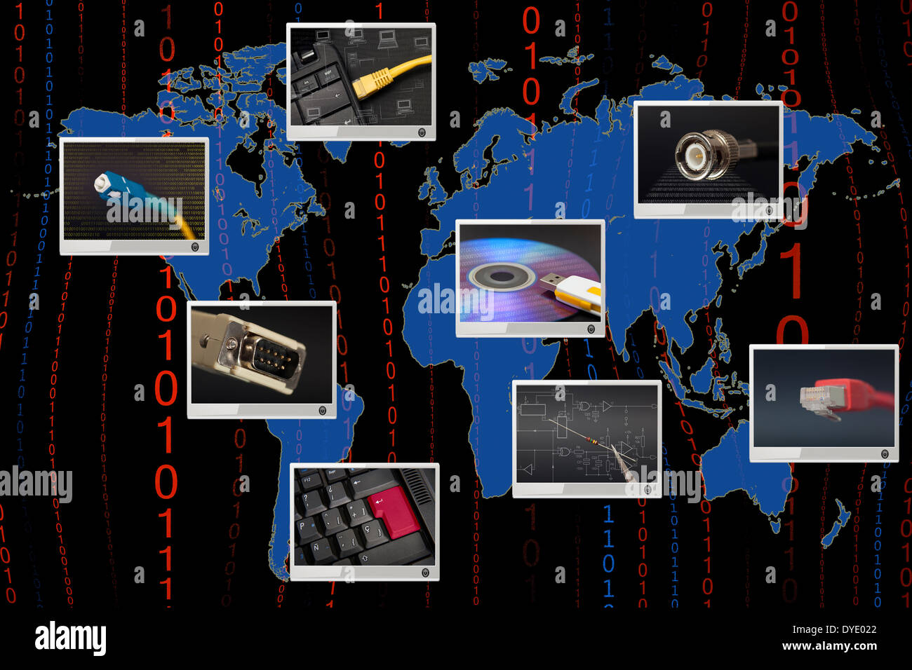 Telecommunications in the world Stock Photo - Alamy