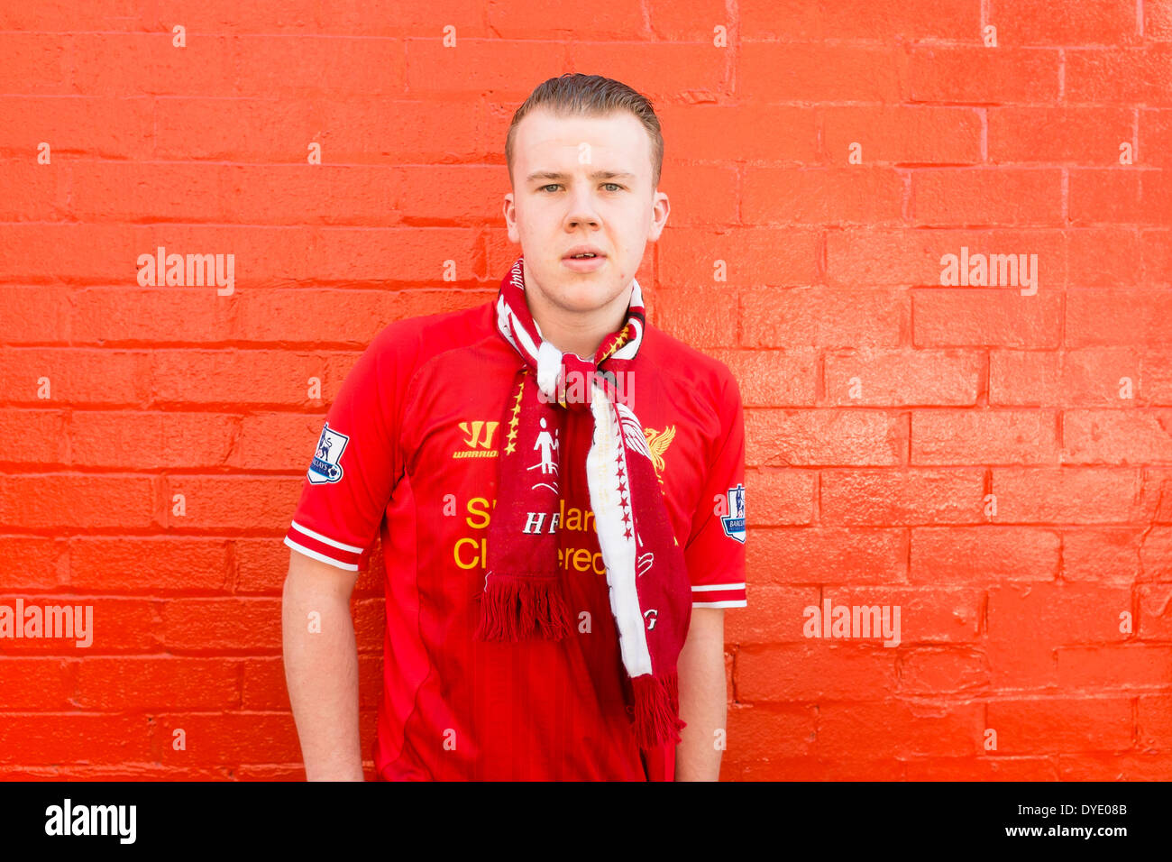 Anfield, Liverpool, UK. 15th April, 2014. Ryan Moroney came to Anfield ...