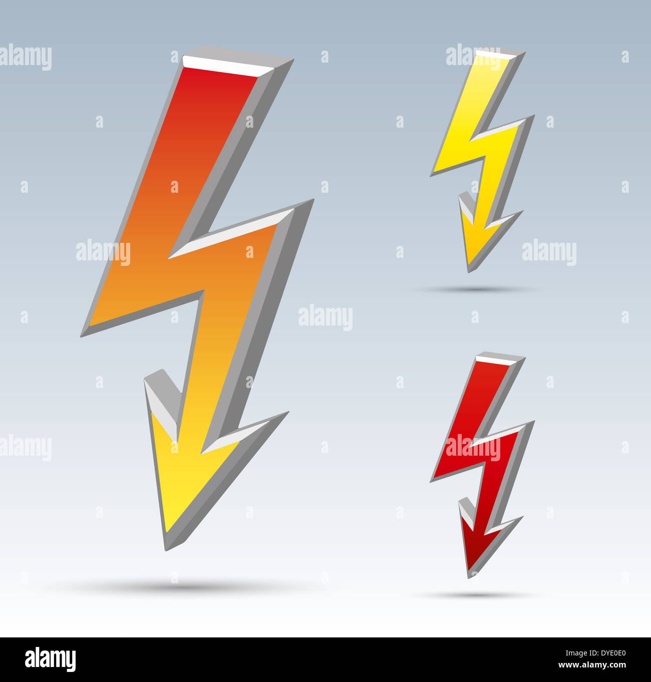 Flash sign collection with shadow and background Stock Photo - Alamy