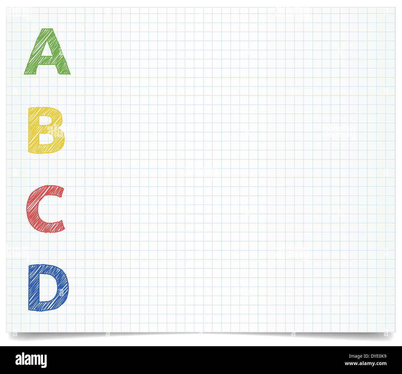 Abcd letters hi-res stock photography and images - Alamy