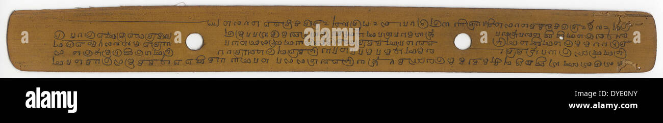 This Pali manuscript on talipot leaf reflects the ancient practice of ...