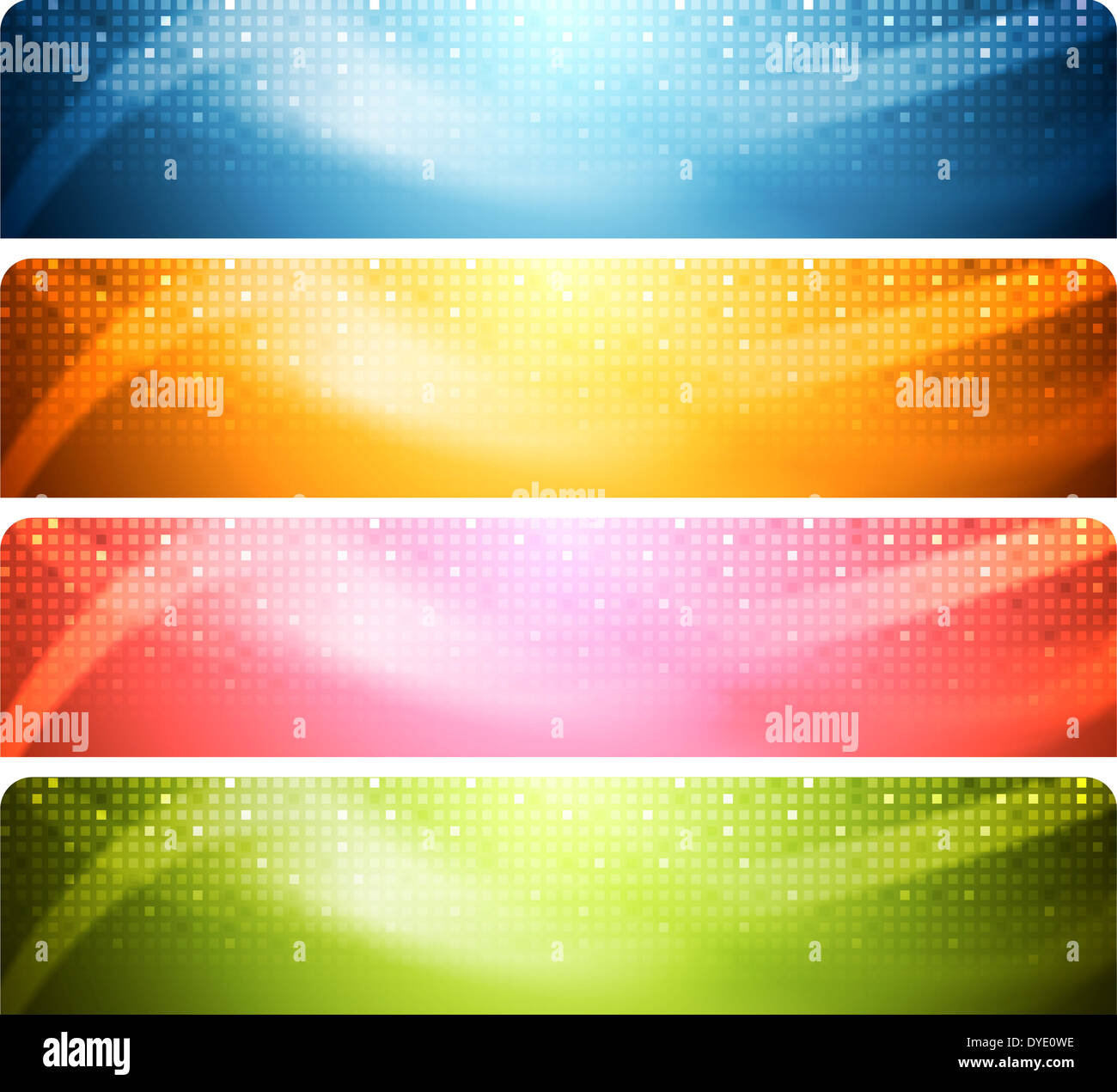 Colorful vector banners tech template Stock Photo - Alamy