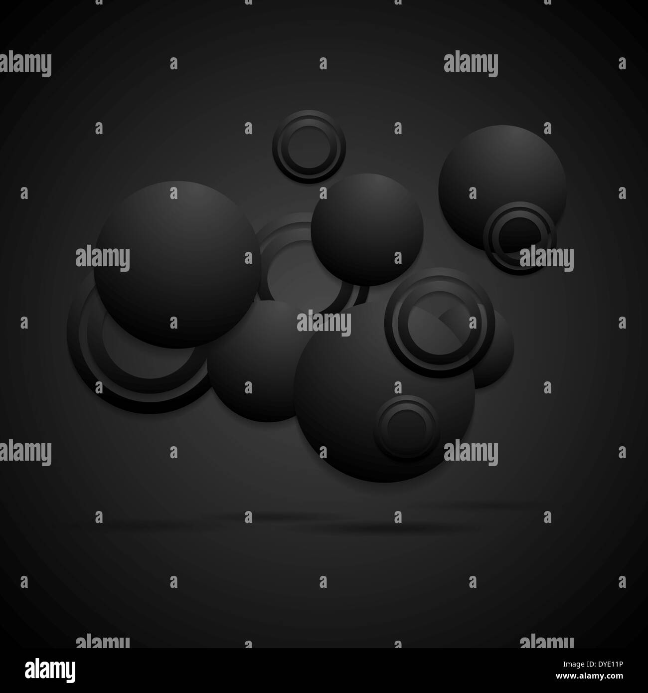 Black concept abstract background. Vector circles eps 10 Stock Photo ...