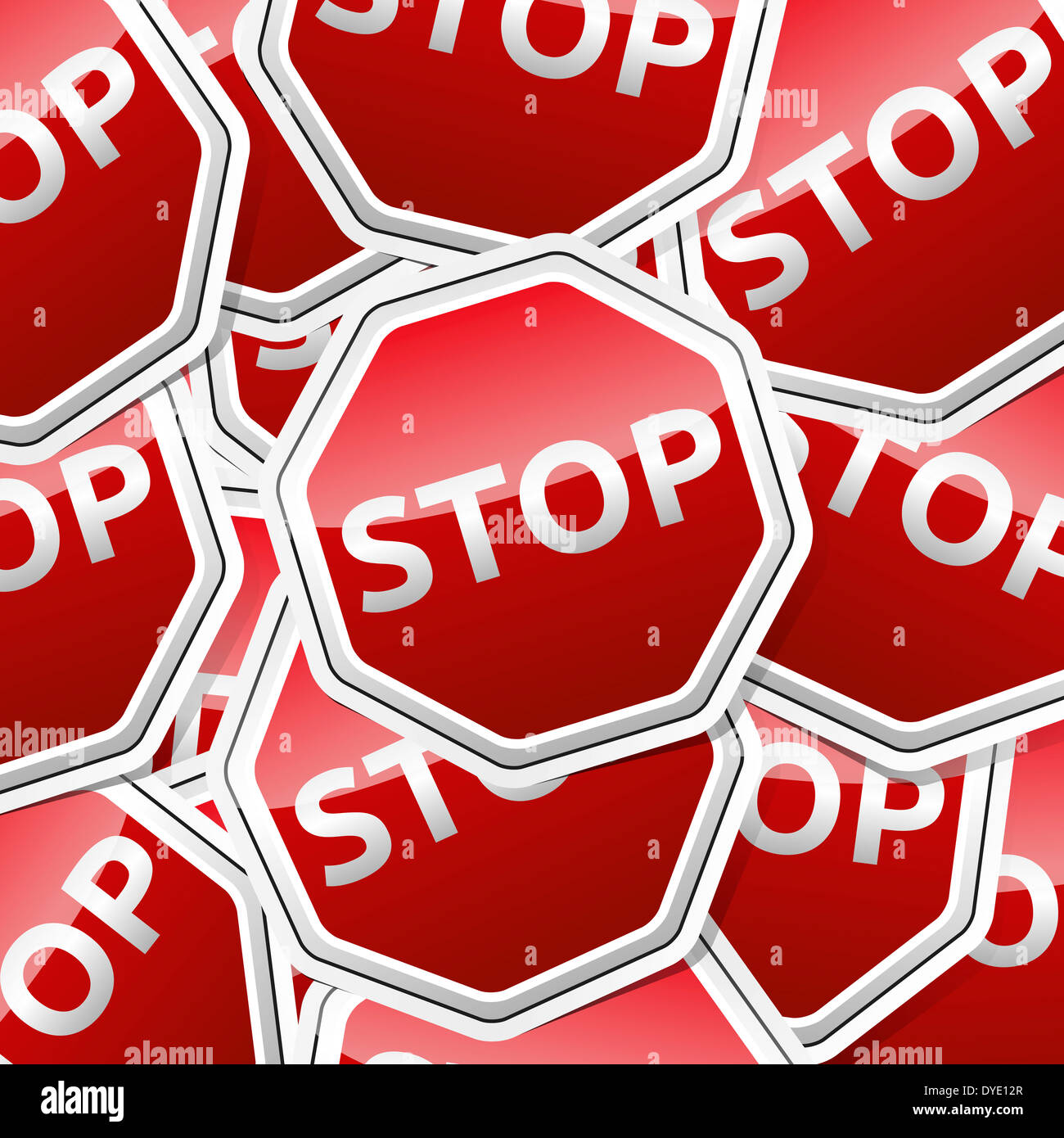 Traffic board - sticker style collection with shadow Stock Photo - Alamy