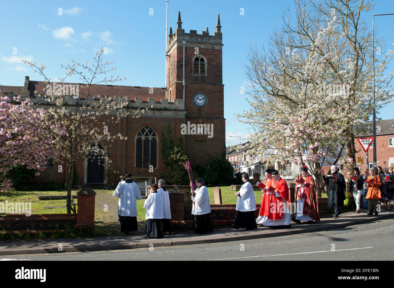 Palm Sunday procession, St. Martin`s Church, Fenny Stratford ...