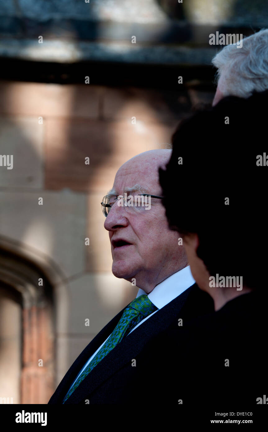 Michael D Higgins, President of Ireland, at Coventry Cathedral Stock ...