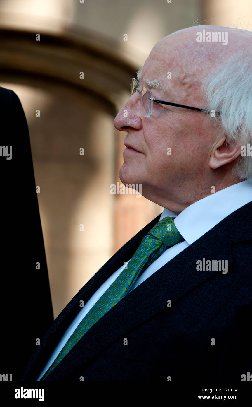 Michael D Higgins, President of Ireland, at Coventry Cathedral Stock ...