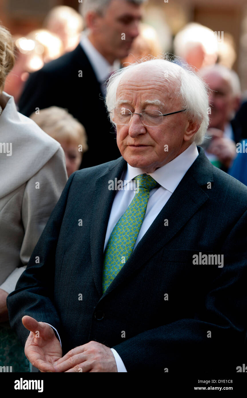 Michael D Higgins, President of Ireland, at Coventry Cathedral Stock ...