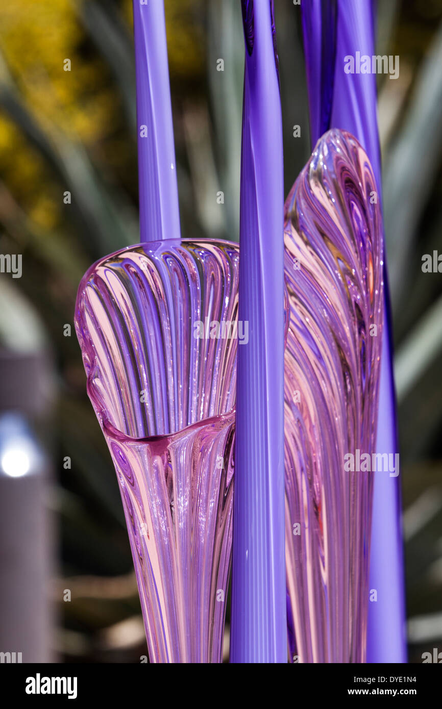 Glass sculpture, Desert Botanical Gardens, Phoenix, Arizona, USA Stock ...
