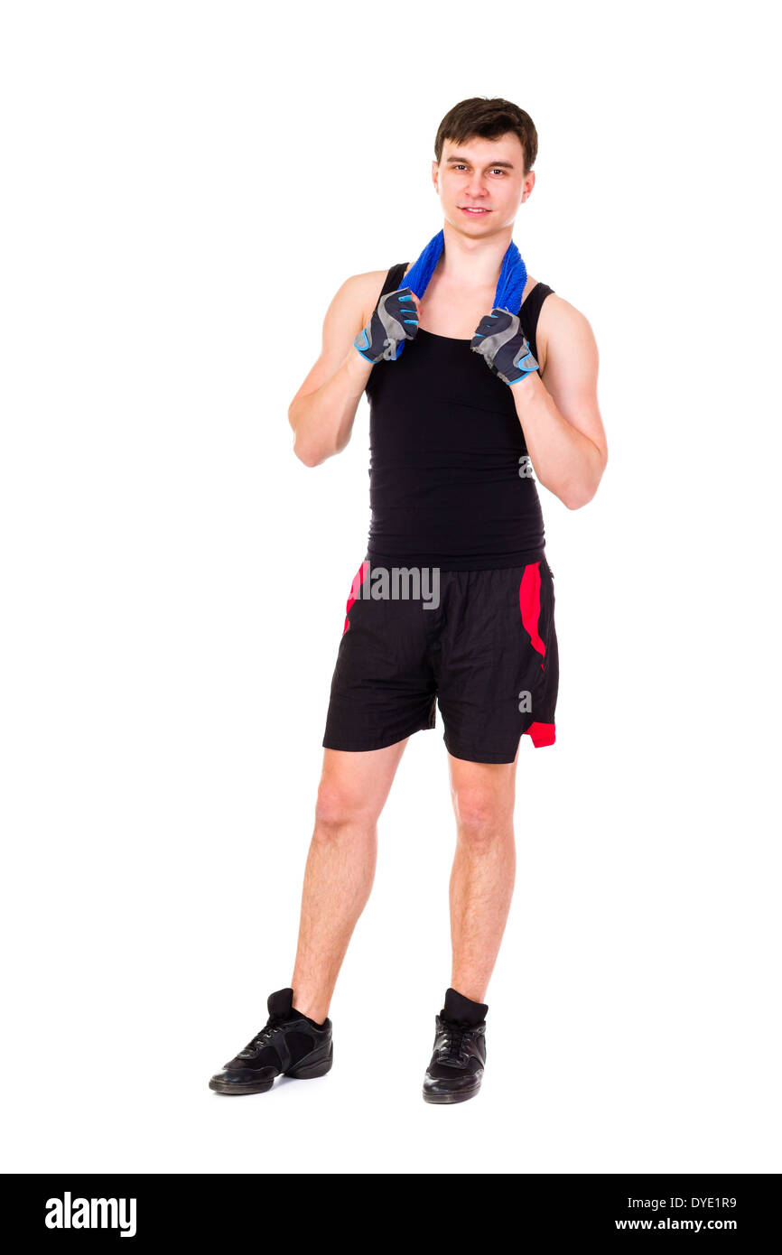 Portrait muscular man in sportswear Cut Out Stock Images & Pictures - Alamy