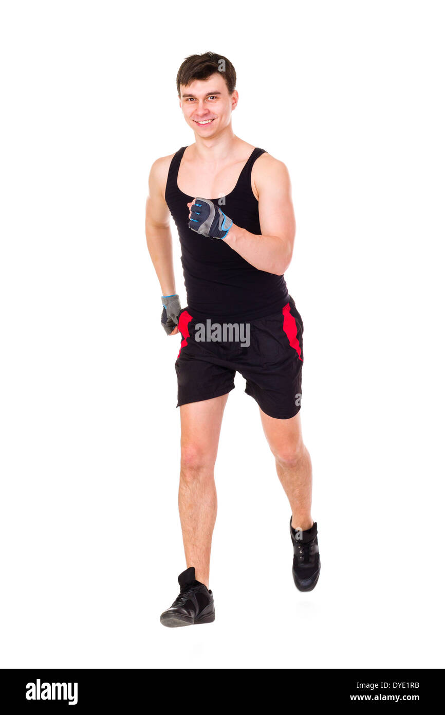 White background man fitness chest Cut Out Stock Images & Pictures - Alamy