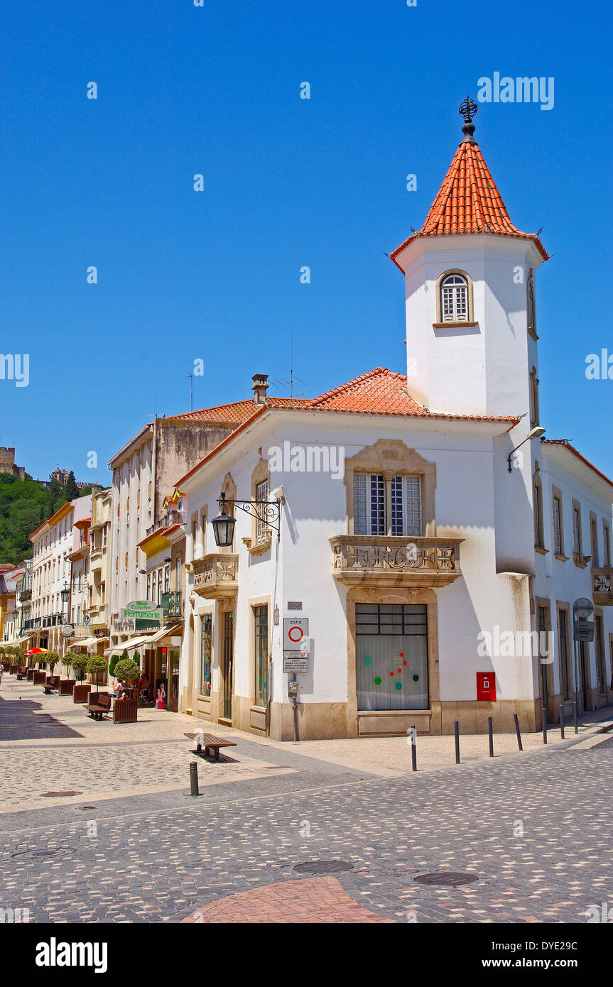 Rua Serpa Pinto, Serpa Pinto street and templar castle of Christ at ...