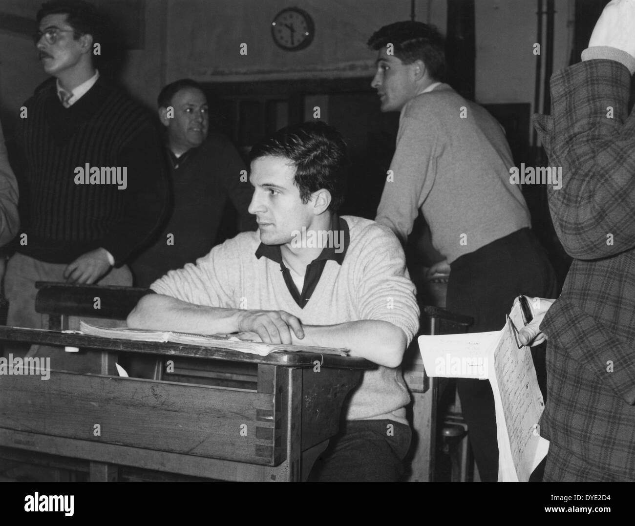 Director Francois Truffaut on-set of the Film, "The 400 Blows" (aka Les ...
