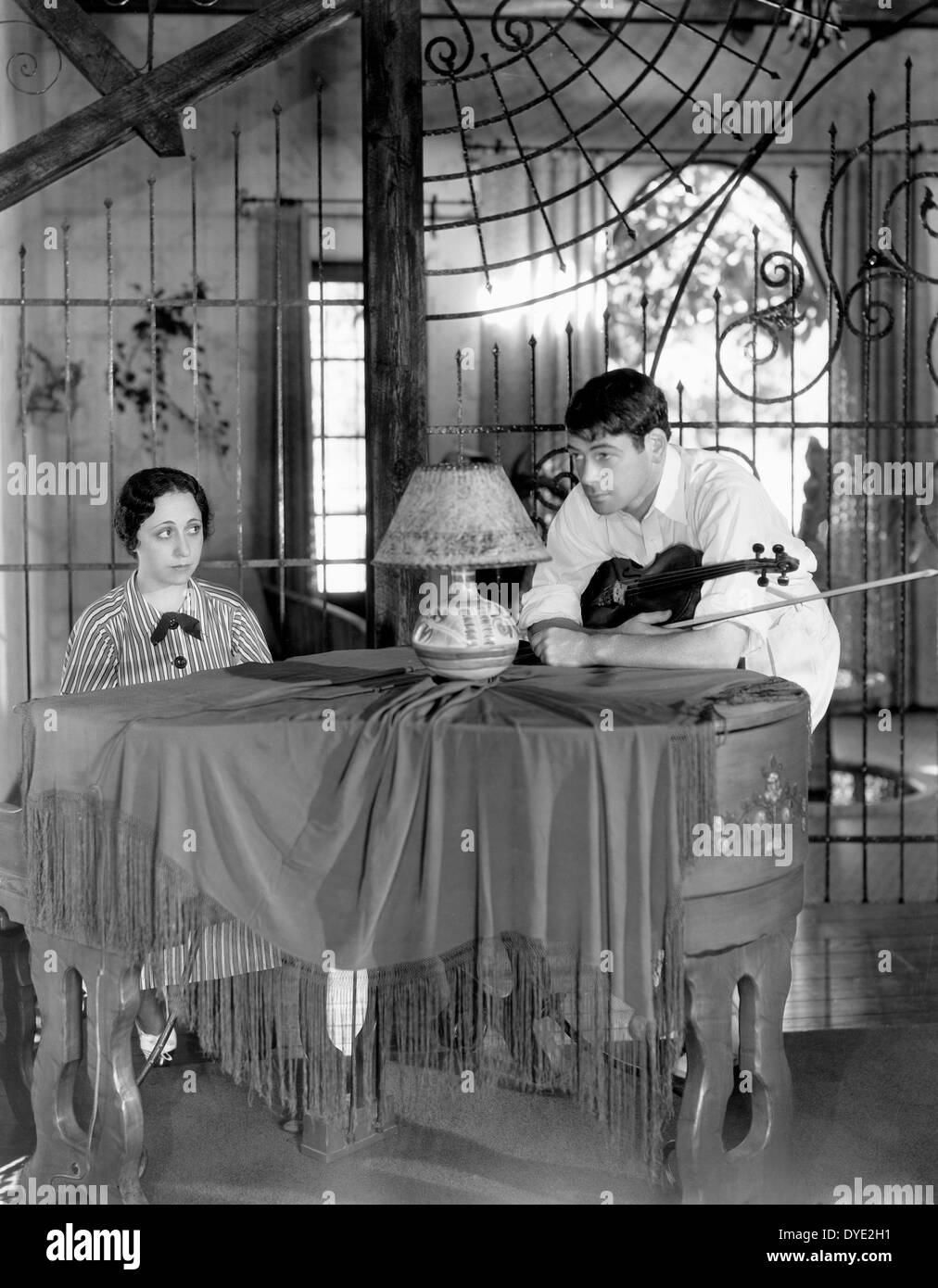 Paul Muni and his wife Bella Finkel at Home, 1934 Stock Photo - Alamy